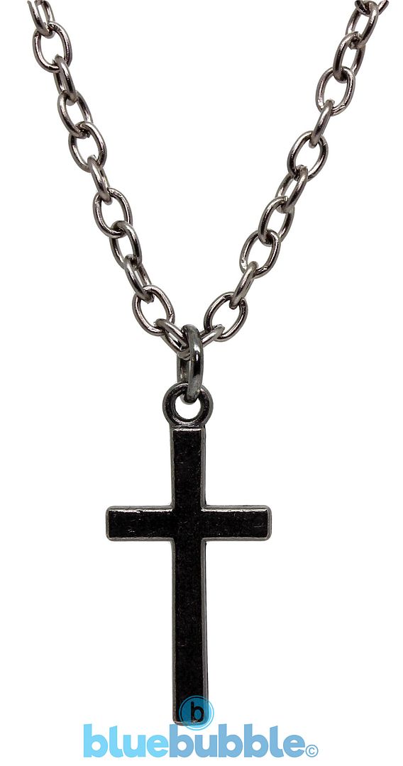 Bluebubble MINI CLASSIC CROSS Charm Necklace Religious Punk Goth Girl ...